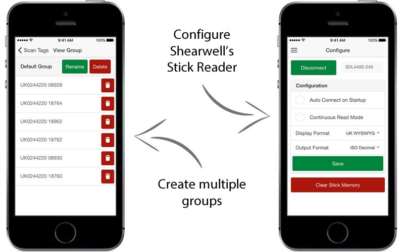 Shearwell Data in Ireland. EID Connect - App for iPhone® & Android™